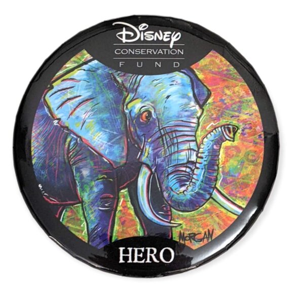 Disney | Accessories | Disney Conservation Fund Button Elephant 3 In ...
